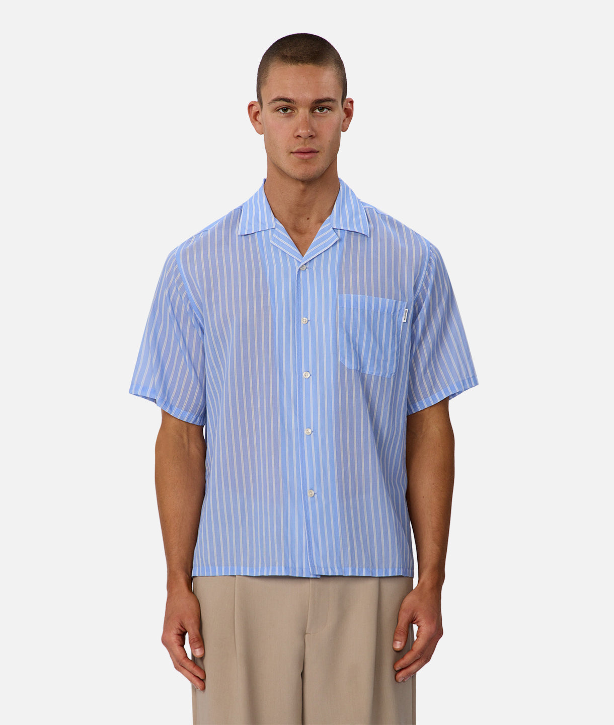 The Huntington Short Sleeve Shirt - Blue / White – Industrie AU