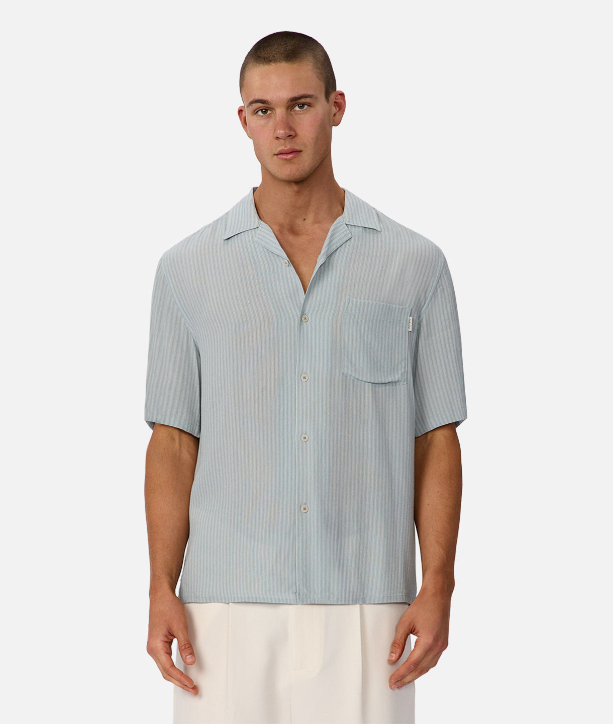 The Hermosa Short Sleeve Shirt - Steel Turquoise – Industrie AU